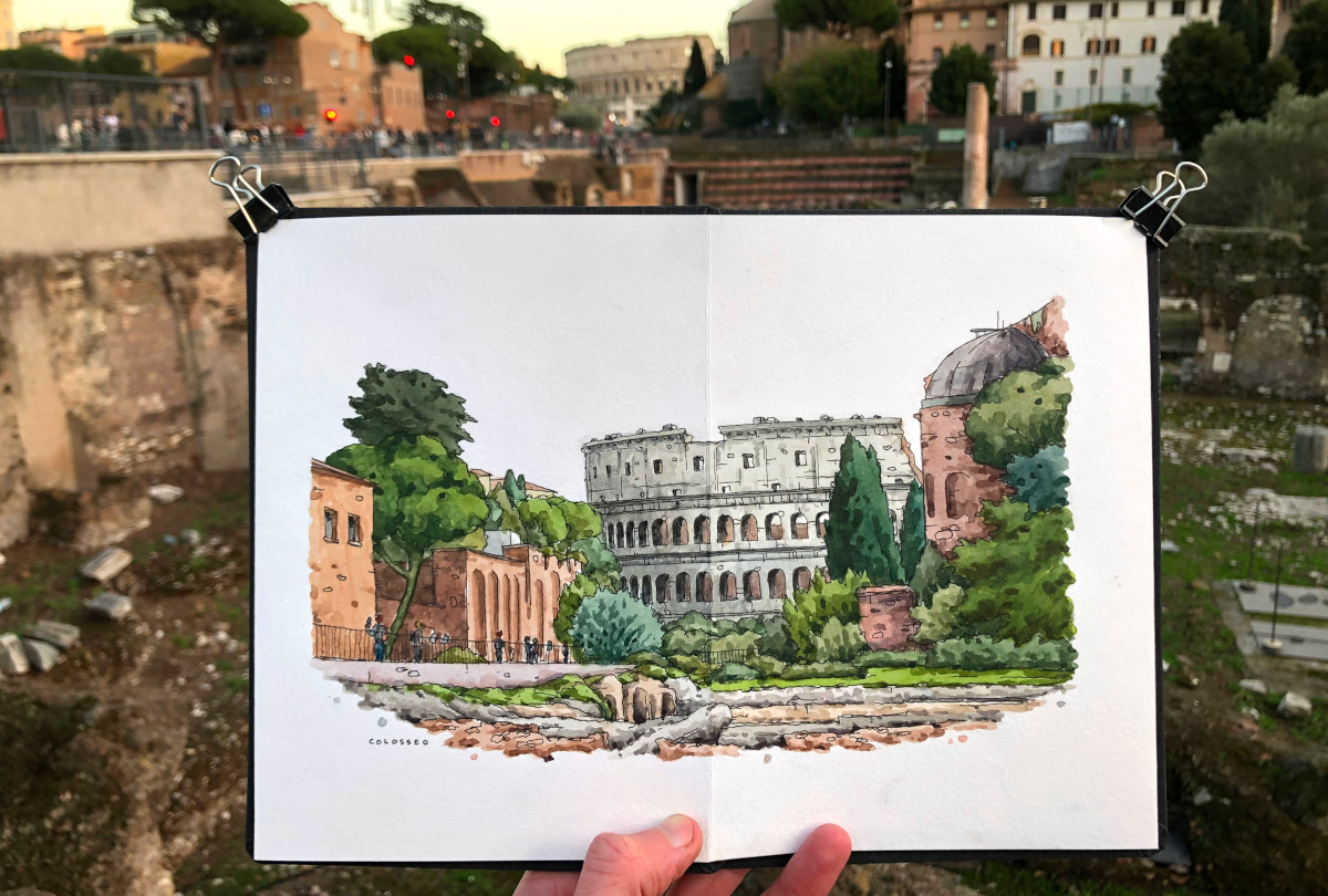 Travel Sketching in Rome – Danny Hawk