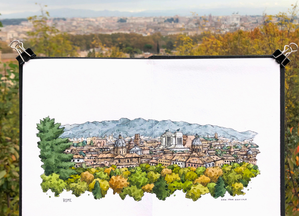 Travel Sketching in Rome – Danny Hawk