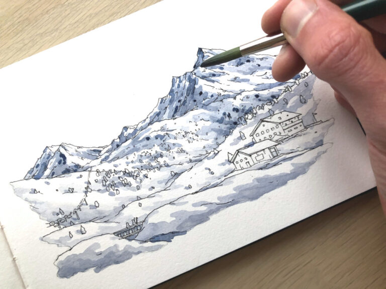 Sketching Tips – Snowy Landscapes – Danny Hawk
