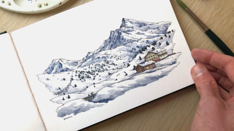 Sketching Tips – Snowy Landscapes – Danny Hawk